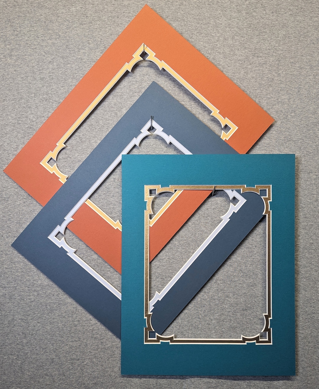 Fancy Cut Double Mat CUSTOM SIZES "grecian Notch" - Etsy