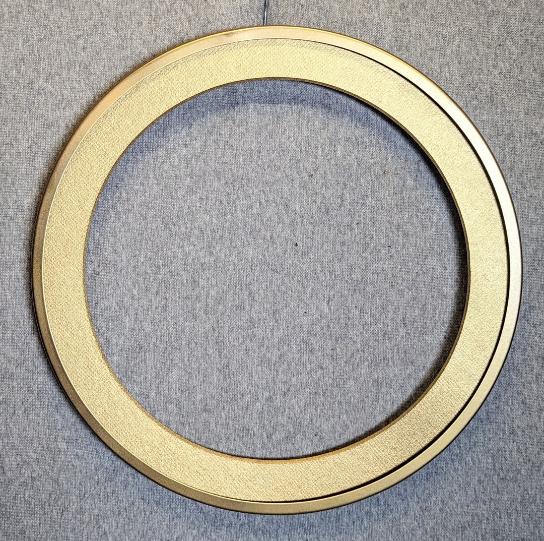 10x10 Round Frame approximate Size Thin Gold Plain Metal With Optional ...