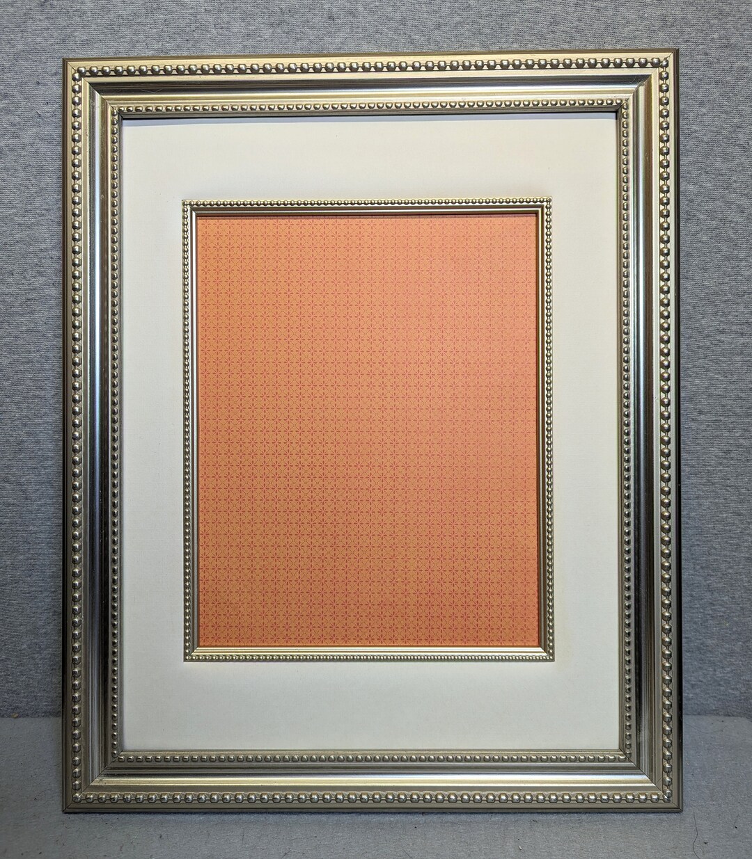 11x14 Frame Silver Ornate With Removeable Mat With Optional Glass and ...