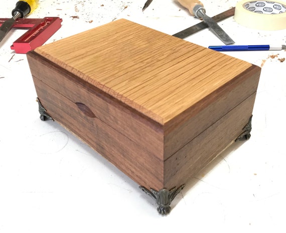 Keepsake Jewellery Valet Wood Box in Blackbean and | Etsy