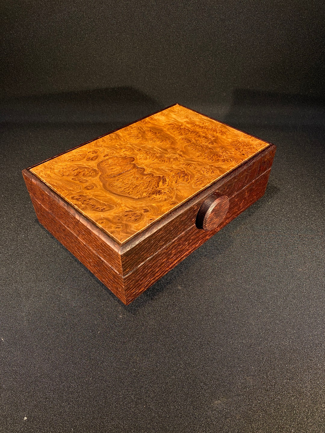 Keepsake Box Wood Box in Woody Pear and Bimble Box Burl - Etsy