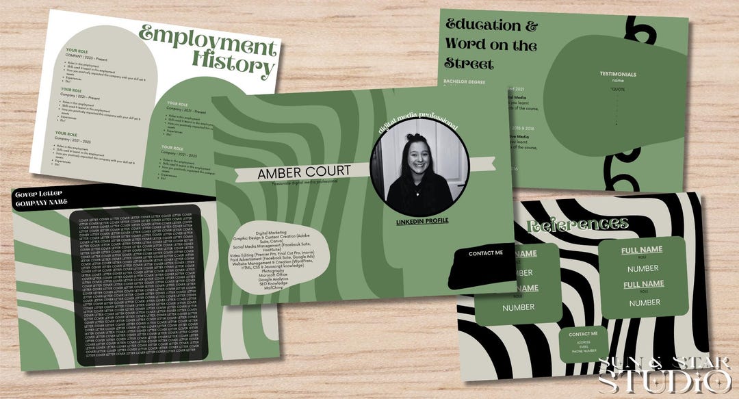 Artsy Professional Resume & Cover Letter Template | Customizable Canva ...