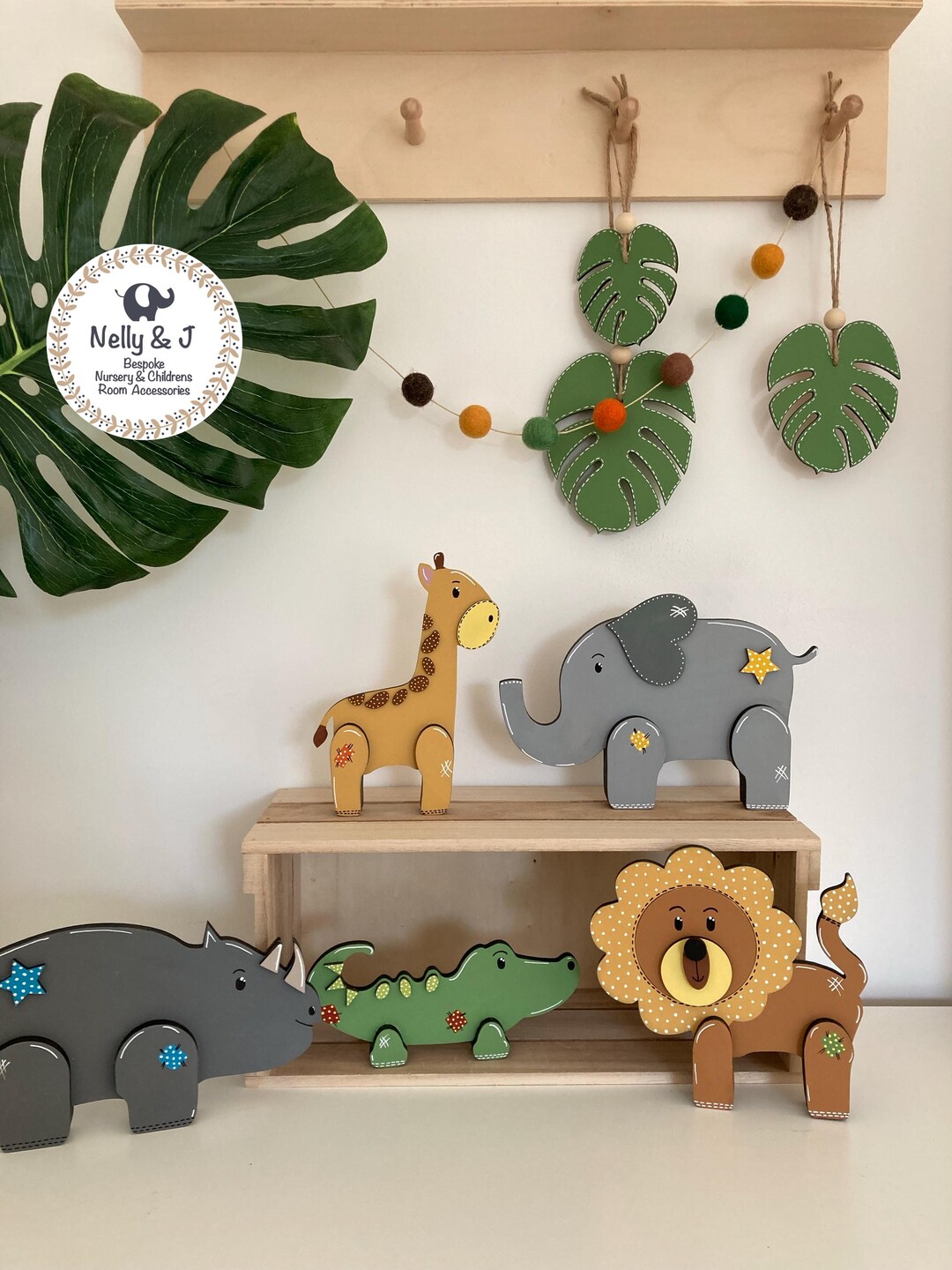 Safari Jungle Animal Room Decoration - Zoo Nursery Decor - Jungle ...