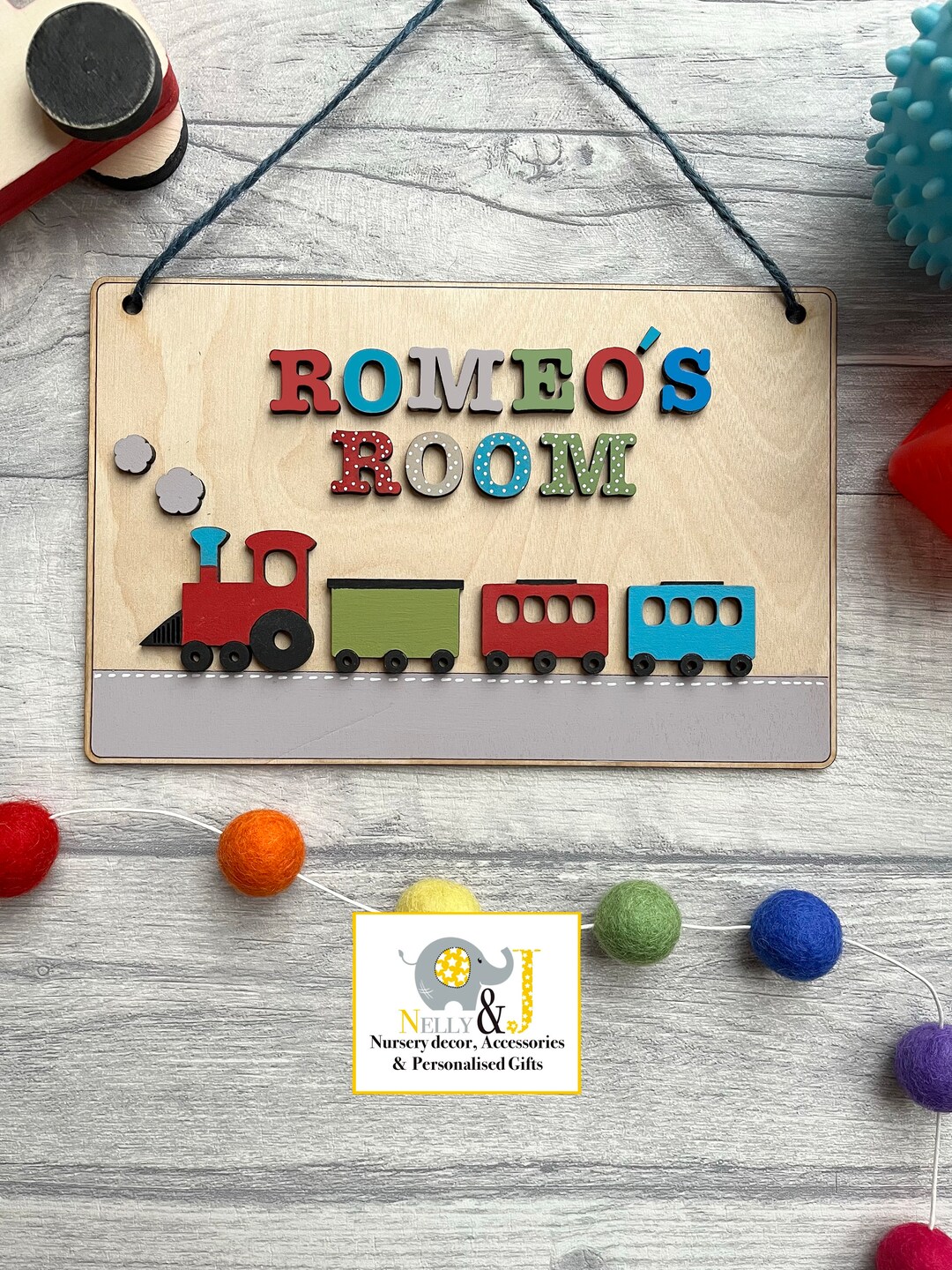 Train Door Sign Personalised Door Plaque Train Theme Childs Room Sign ...