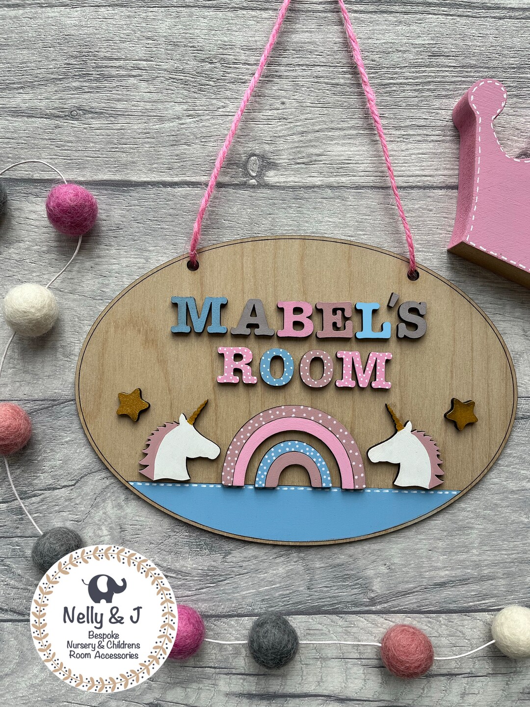 Unicorn Room Sign Personalised Door Plaque Personalised Girls Room Sign ...