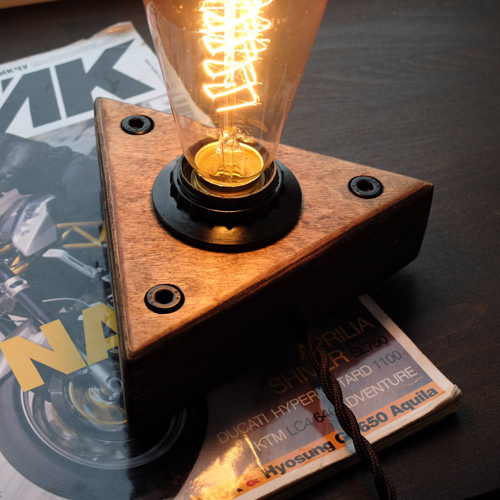 Wooden Lamp Edison Lamp Dimmer Industrial Lamp Steampunk Lamp - Etsy