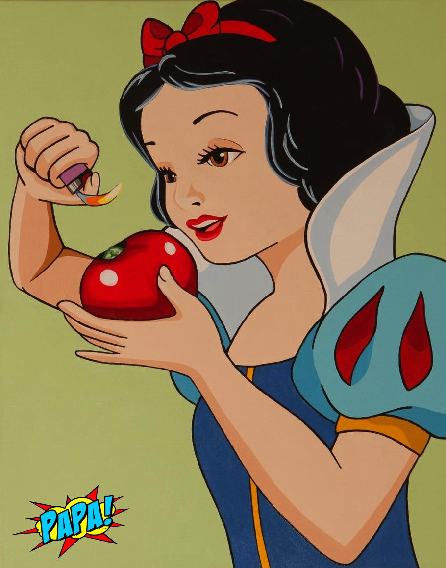 Disney Snow White Smoking Pot From Apple Pop Art by PAPA - Etsy UK