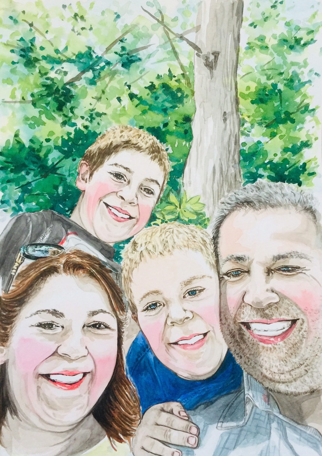 Personalised Family Portrait, Family Painting, Illustration, Custom Art ...