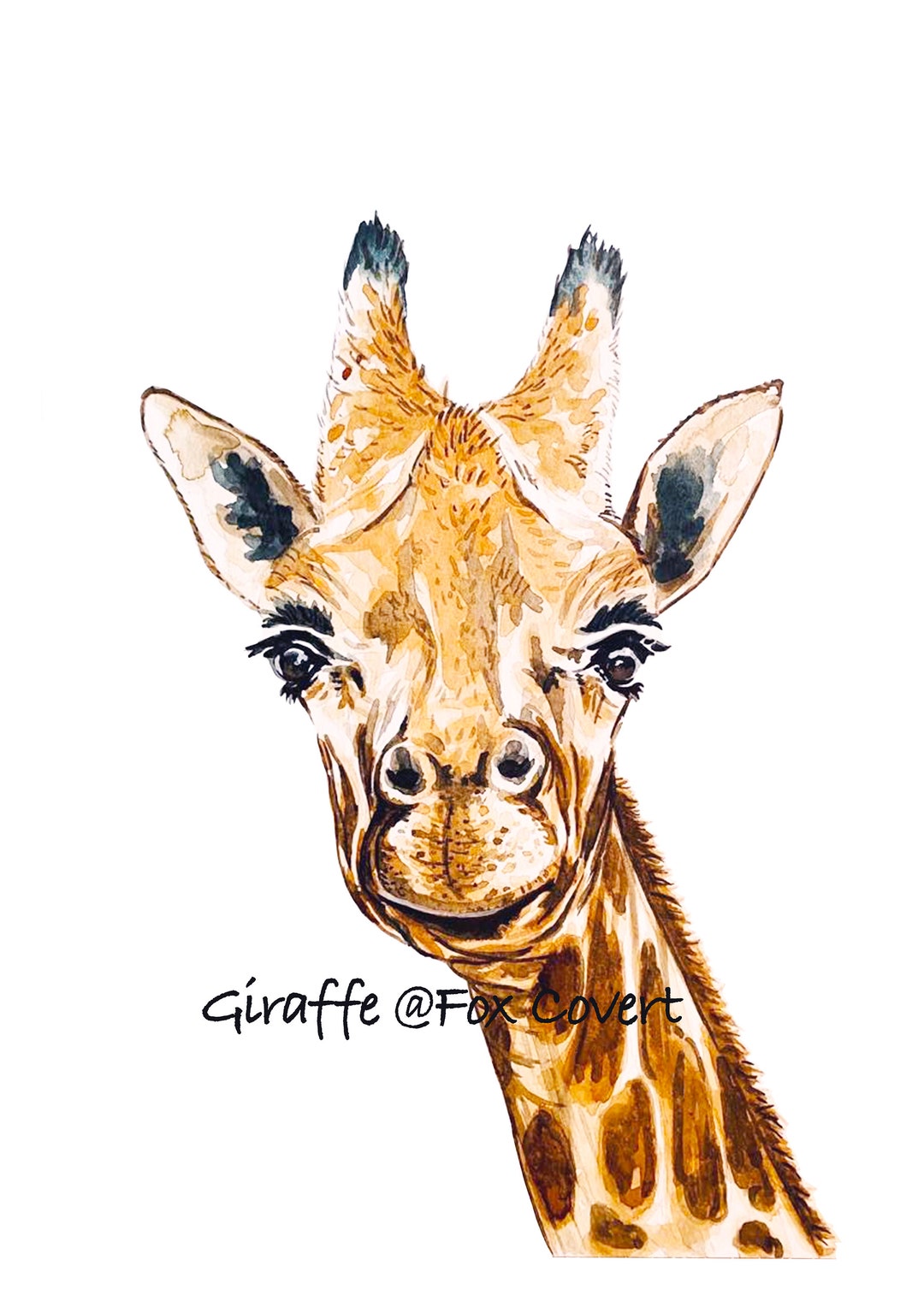 Watercolor Giraffe Clipart, Animal Clipart, Safari Animals, Nursery ...