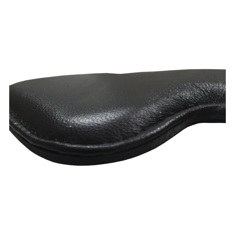 Black Leather Padded Blindfold With Colored Metal Buckle - Etsy