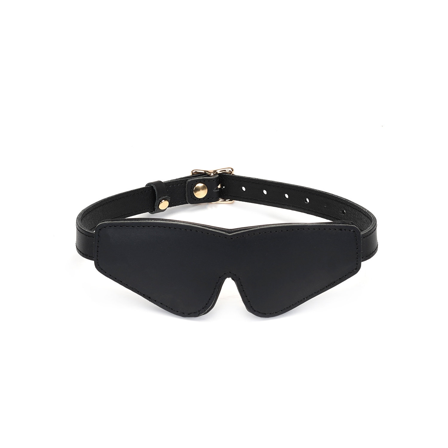 Black Leather Padded Blindfold With Colored Metal Buckle - Etsy