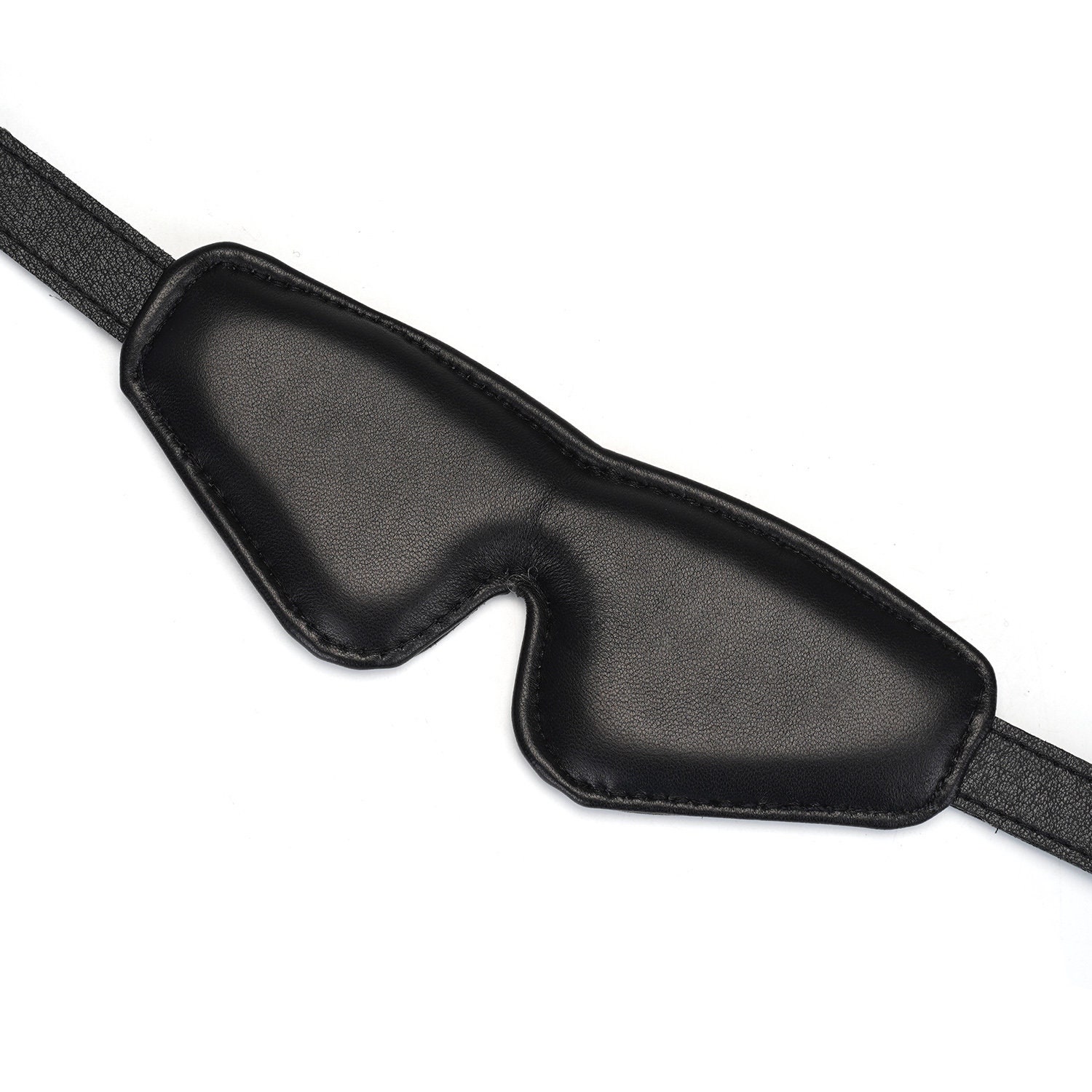 Black Leather Padded Blindfold With Colored Metal Buckle - Etsy