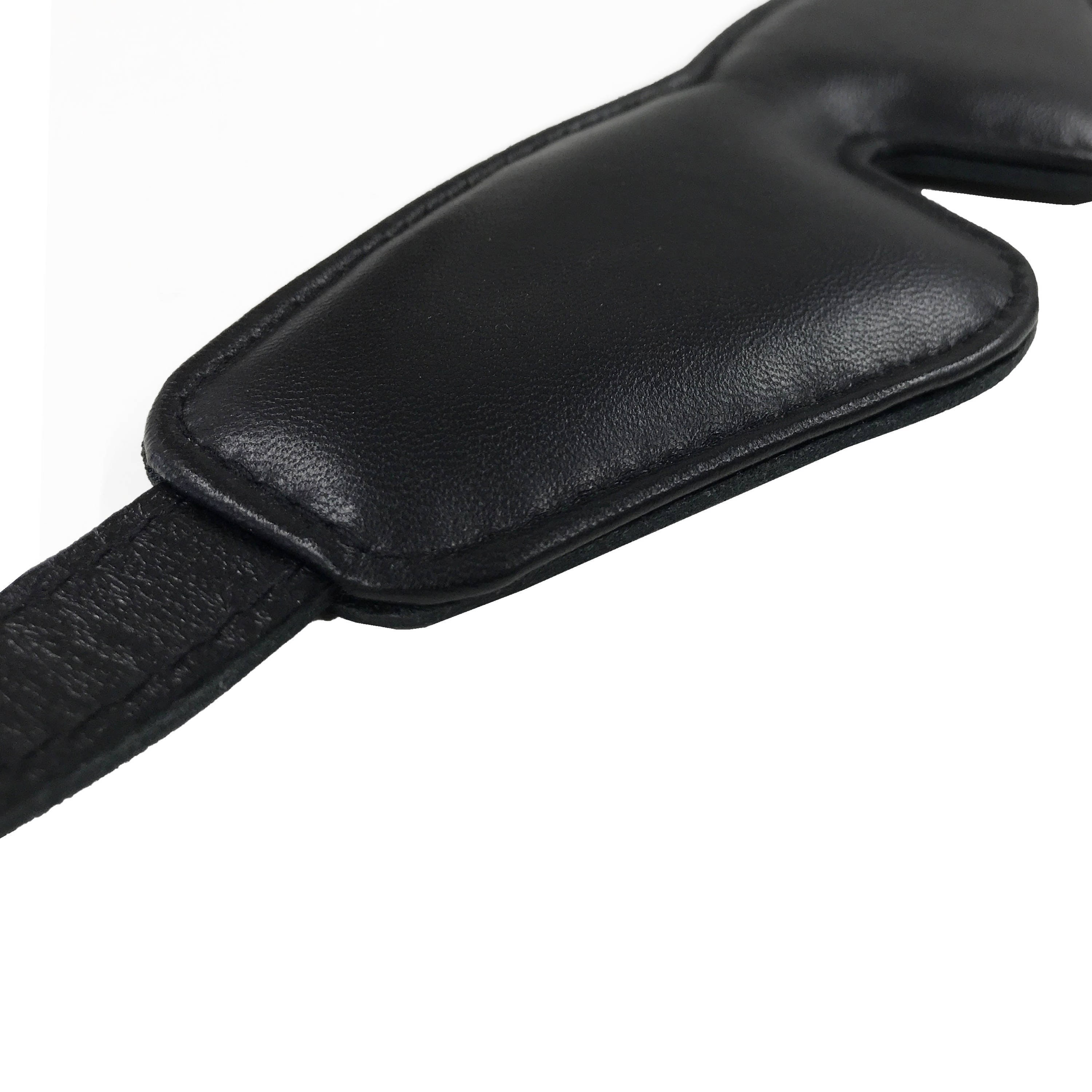 Black Leather Padded Blindfold With Colored Metal Buckle - Etsy