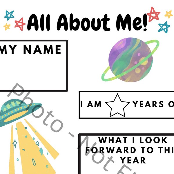 All About Me Space Theme - Etsy