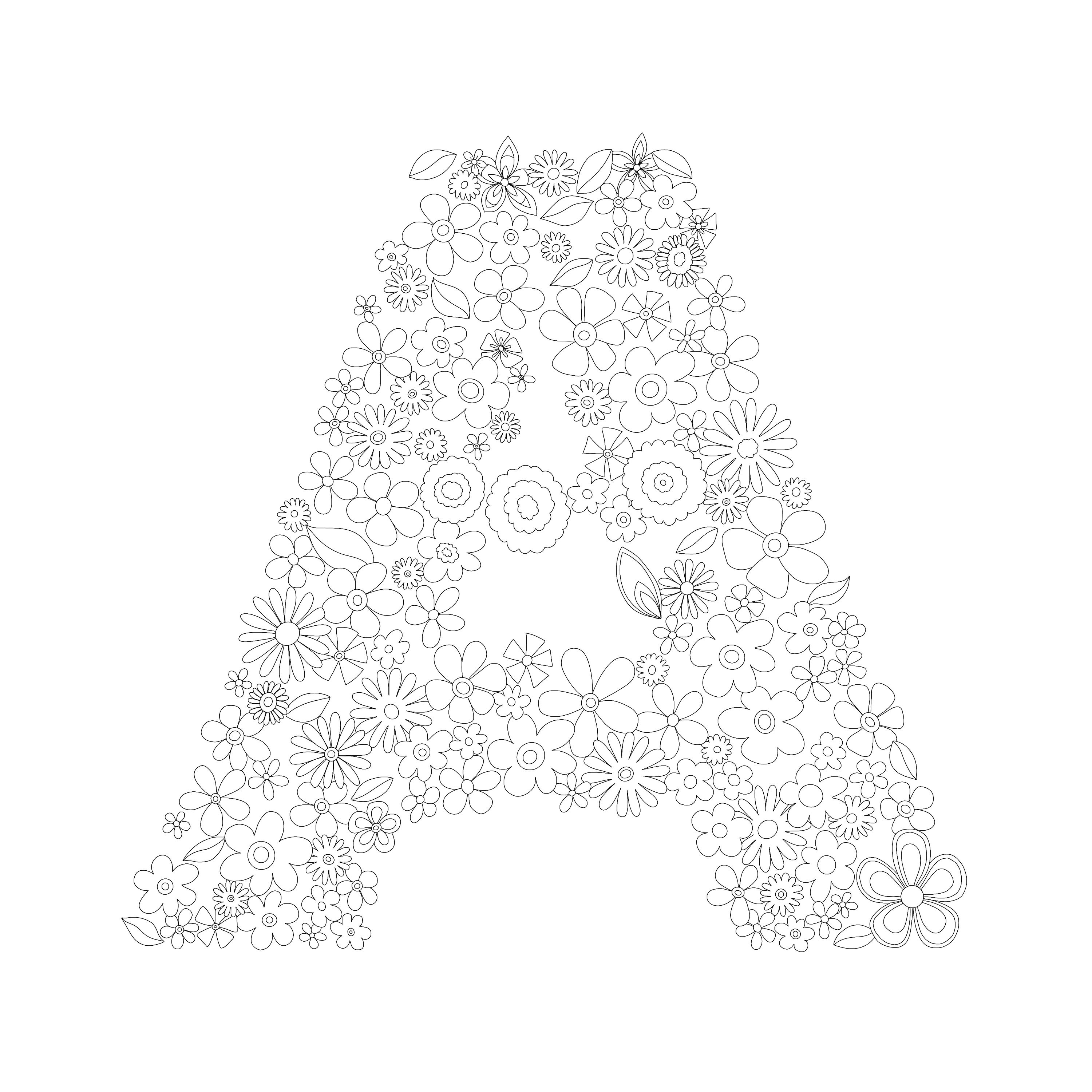 Letter A Coloring Page - Etsy