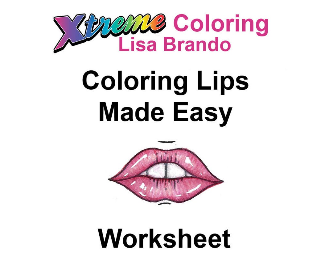 Coloring Lips Made Easy Colored Pencil Lip Color Worksheet - Lisa ...