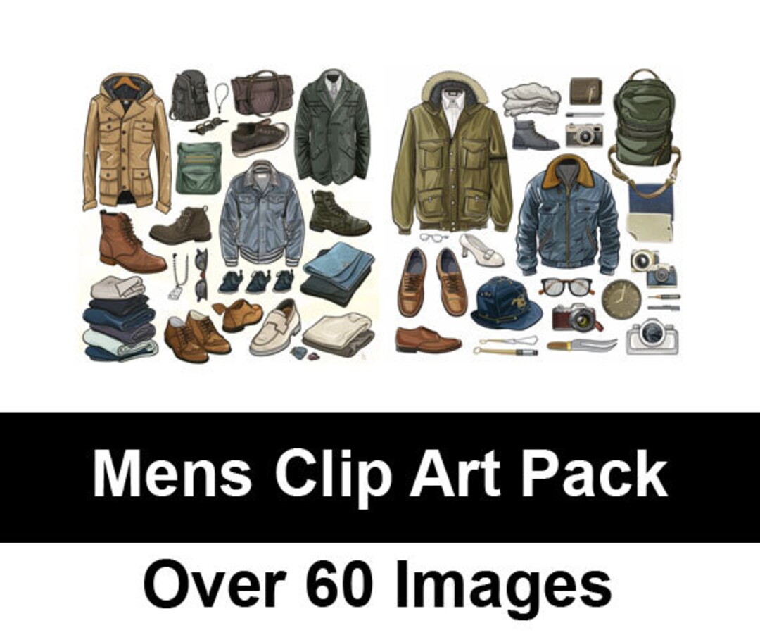 Mens Things Mega Clip Art Pack - Over 60 Images - Etsy