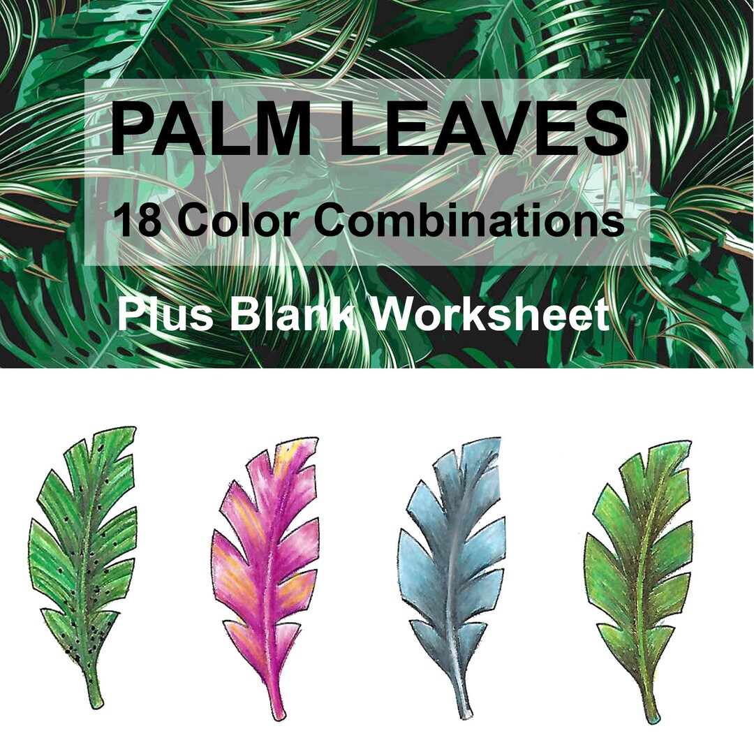 Palm Leaves Leaf Color Combinations for Colored Pencils Tips for ...