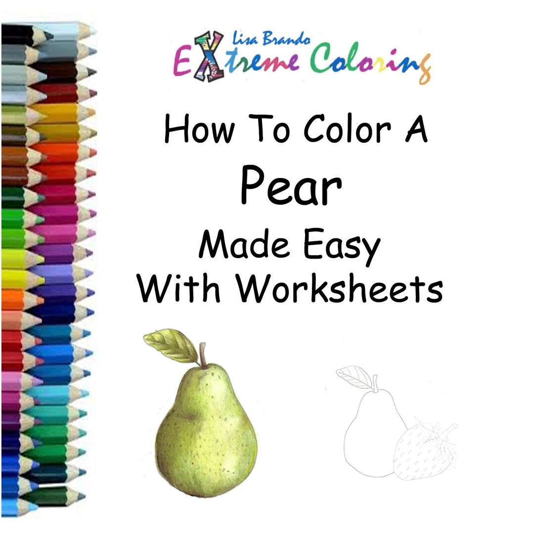 How to Color A Pear With Colored Pencils Made Easy - Lisa Brando ...
