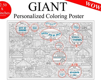 Giant Coloring Poster - Etsy
