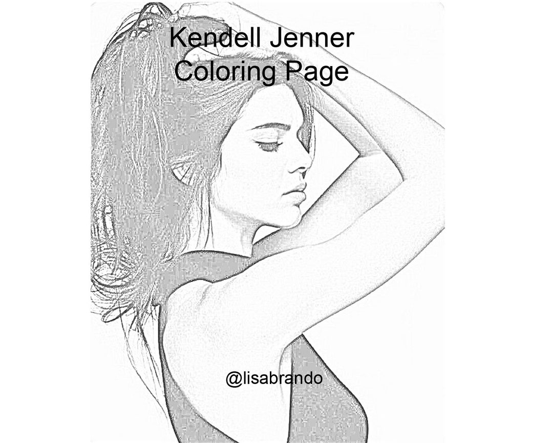 Kendell Jenner Coloring Page for Procreate on iPad or Traditional ...