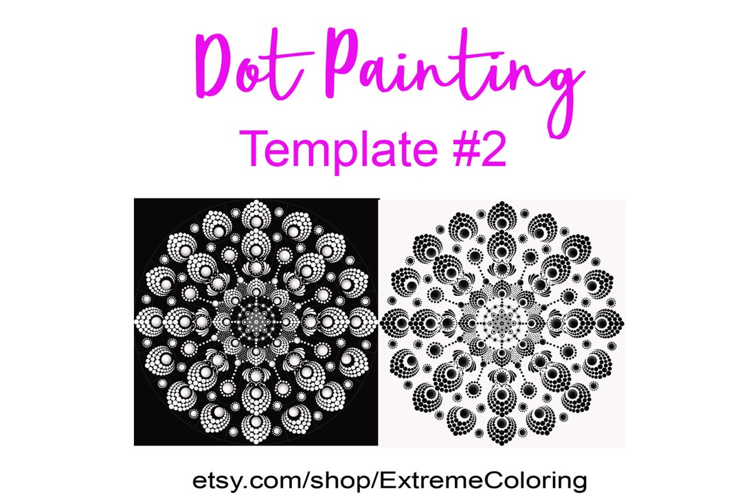 Dot Painting Template Stencil - #2 - Mandala Template - Mandala Stencil ...
