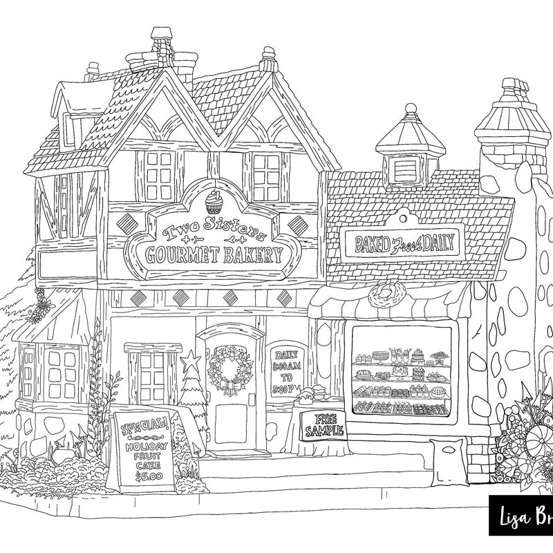 Bakery Coloring Pages - Etsy