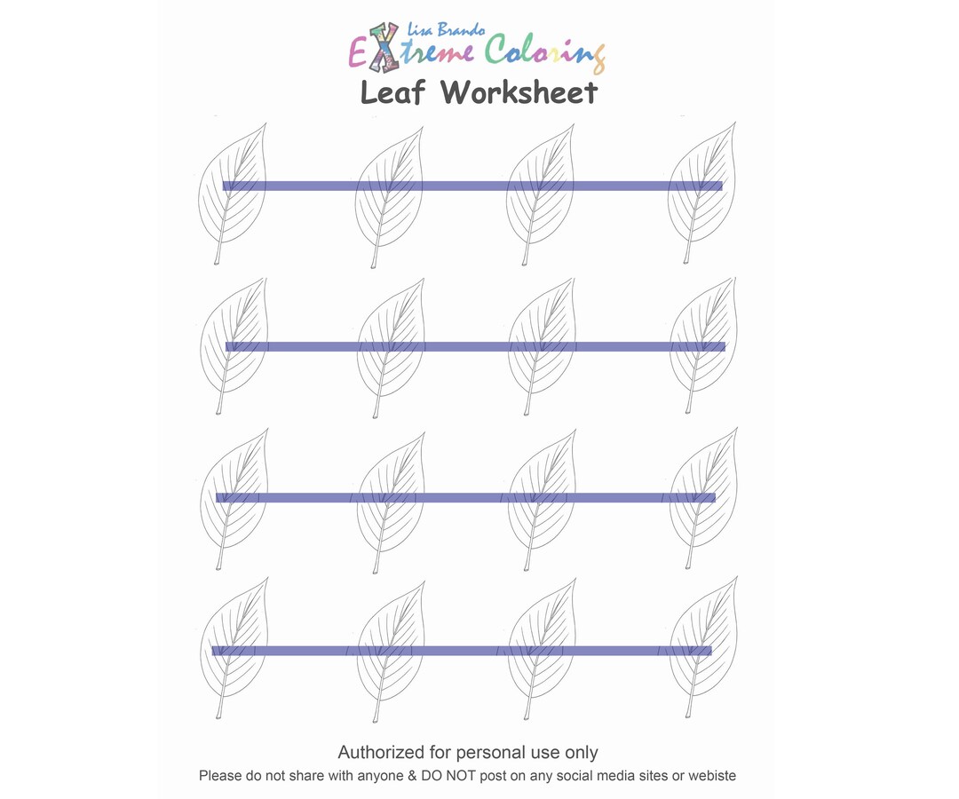 Leaf Coloring Worksheet for You to Practice Coloring Leaves in Coloring ...