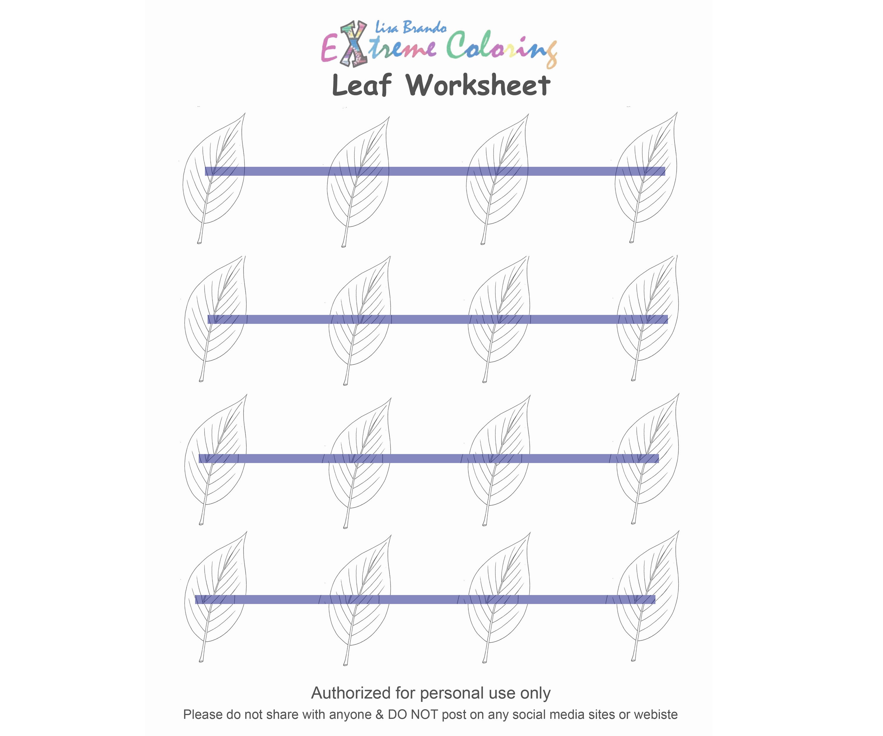 Leaf Coloring Worksheet for You to Practice Coloring Leaves in Coloring ...