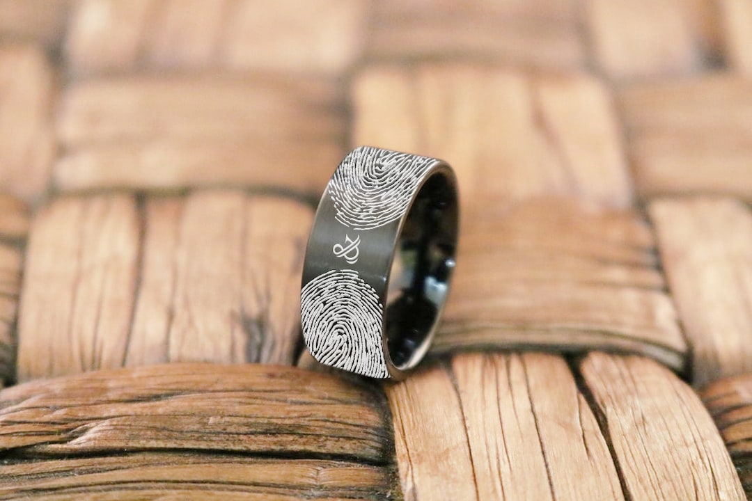 Fingerprint Jewelry | His and Her Fingerprint, Couples Ring, Promise ...