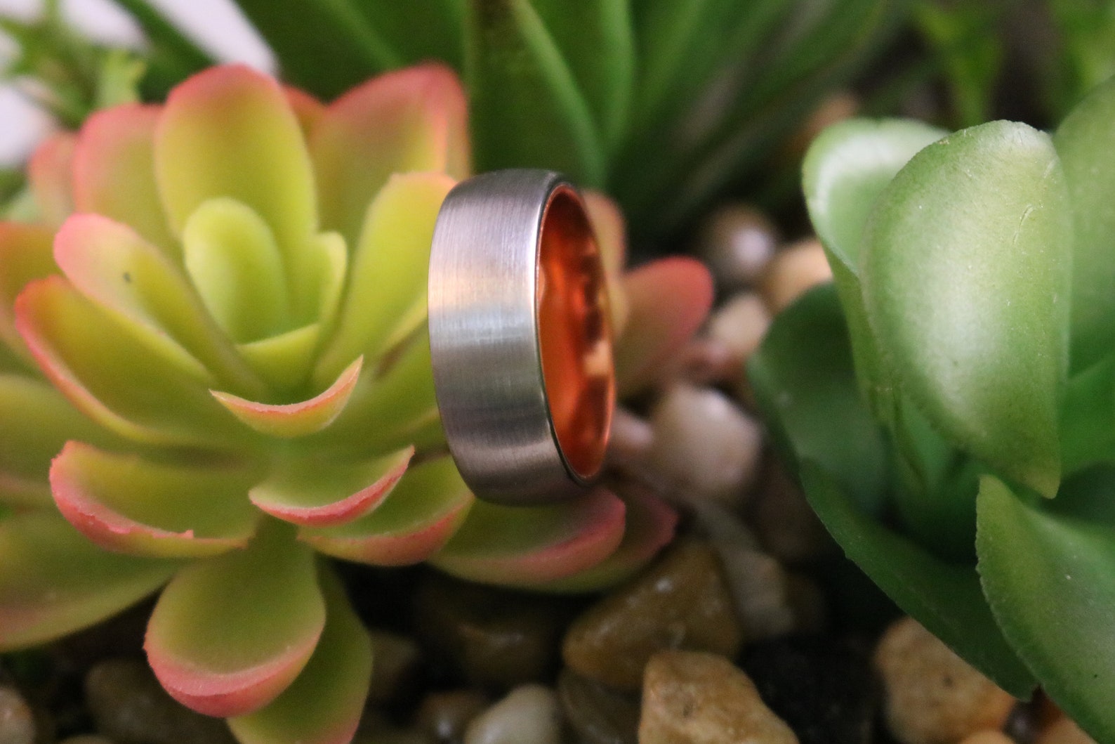 Orange Tungsten Ring Mens Wedding Band Atomic Orange - 4mm, 6mm, 8mm ...