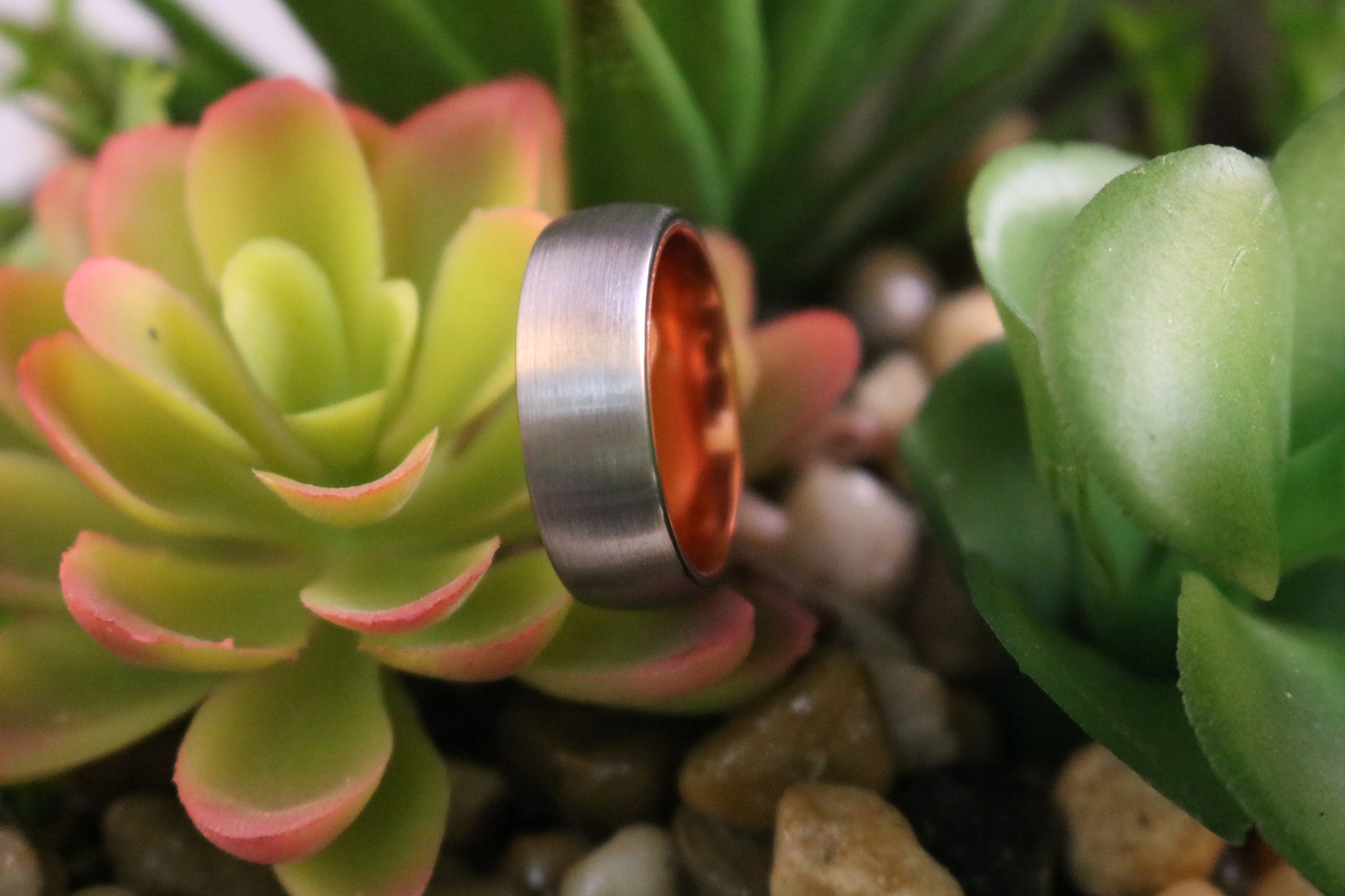 Orange Tungsten Ring Mens Wedding Band Atomic Orange - 4mm, 6mm, 8mm ...