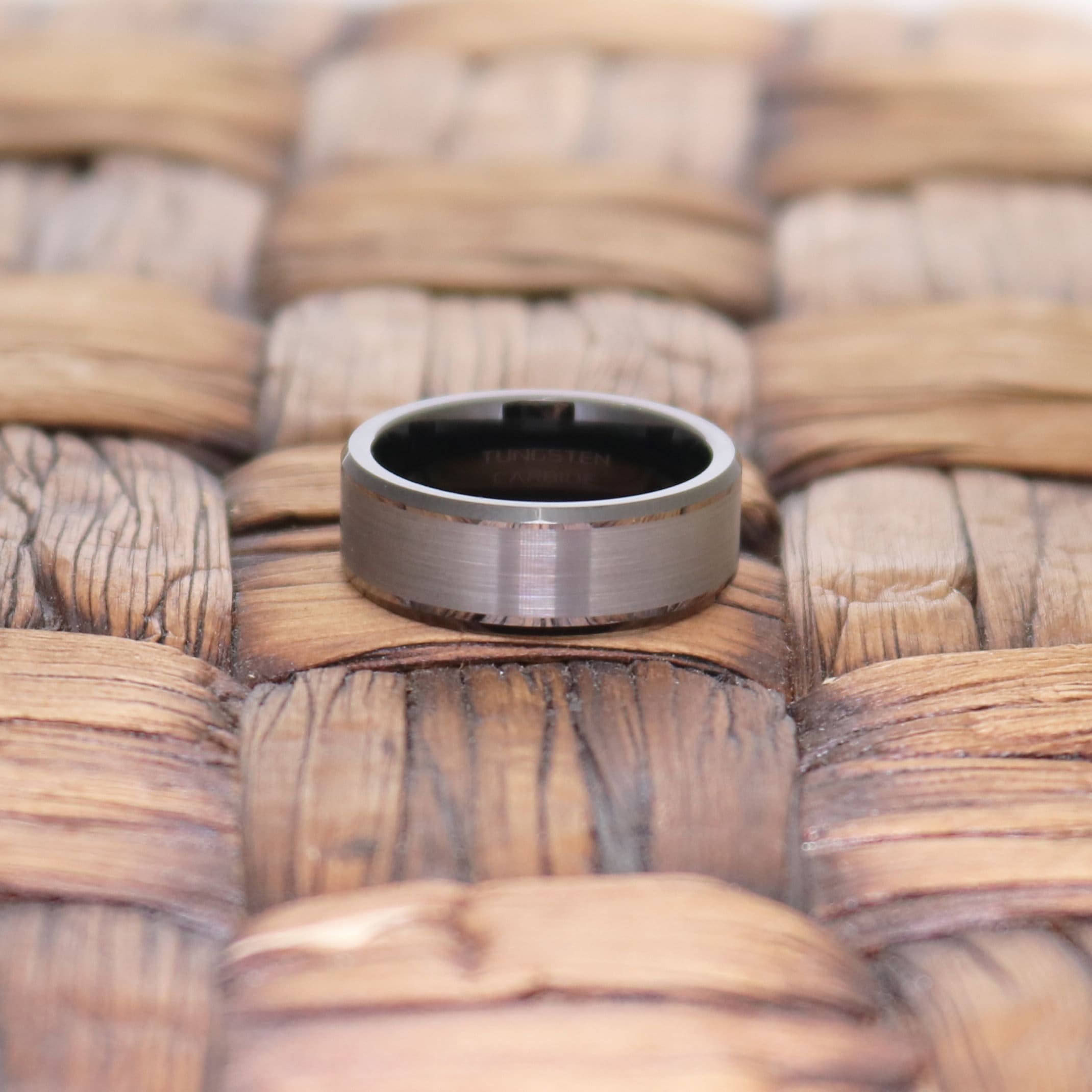 Gun Metal Tungsten Ring, Brushed Finish Mens Wedding Band, Rings for ...
