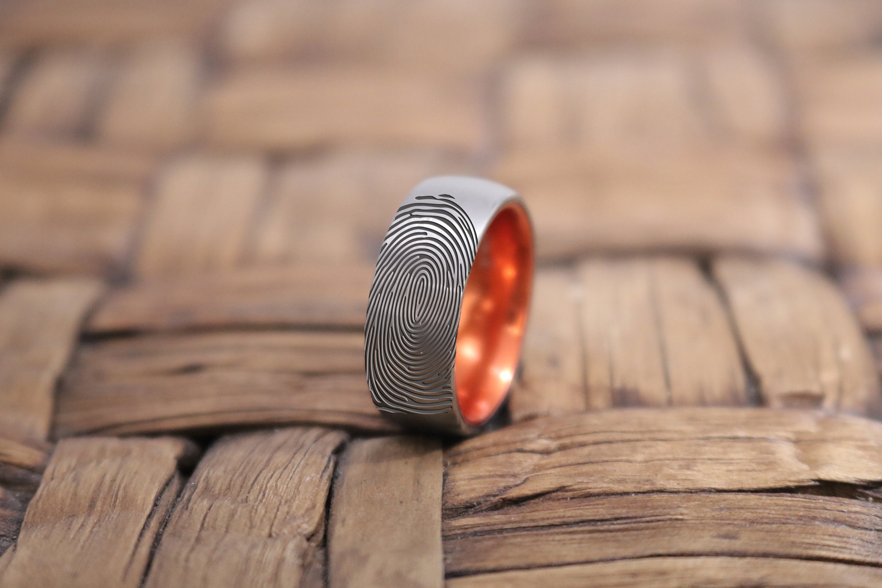Actual Fingerprint | Couples Ring, Forever Heart, Promise Ring ...