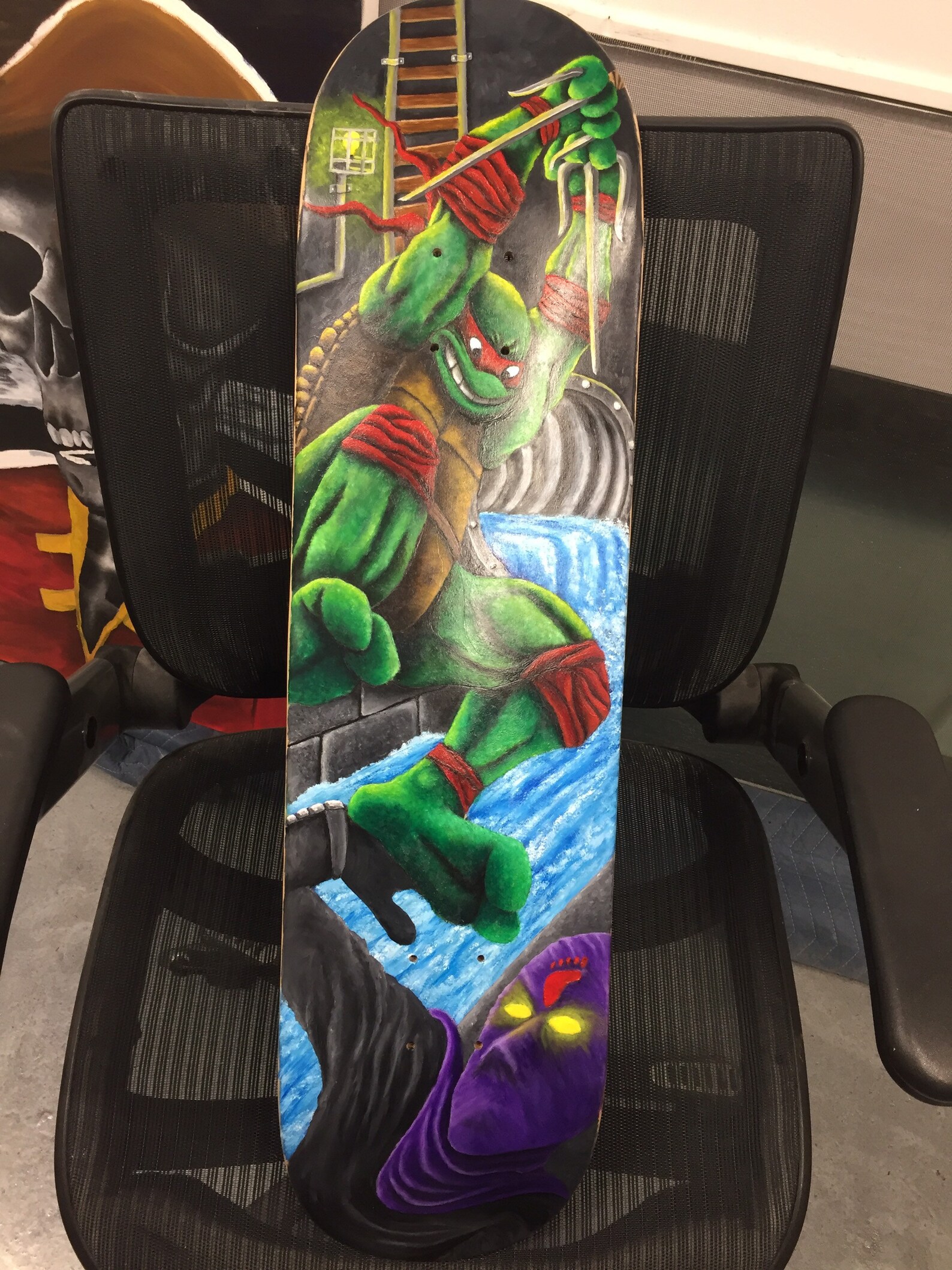 Custom painted Ninja Turtle skateboard | Etsy