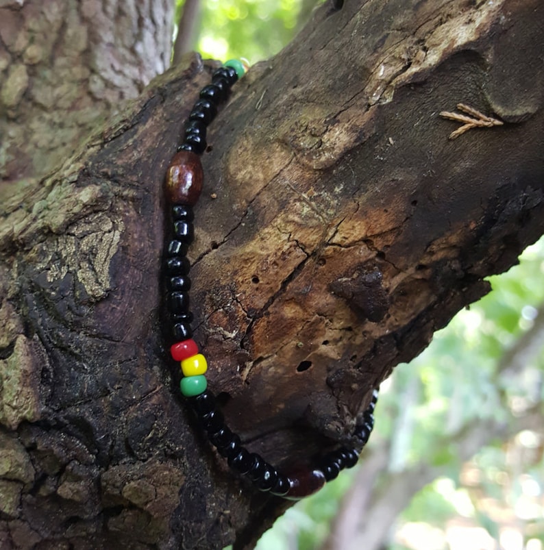 Beaded Bracelets/anklets, Rasta Anklet, Red Green and Gold Bracelet ...