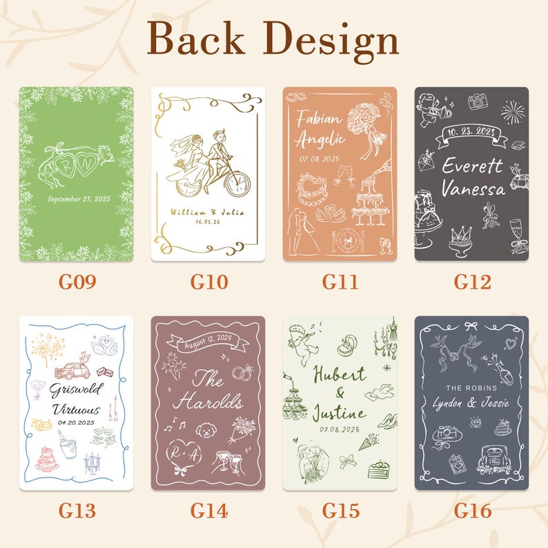 Custom Blank Playing Cards: the Perfect Wedding Guest Book Alternative ...