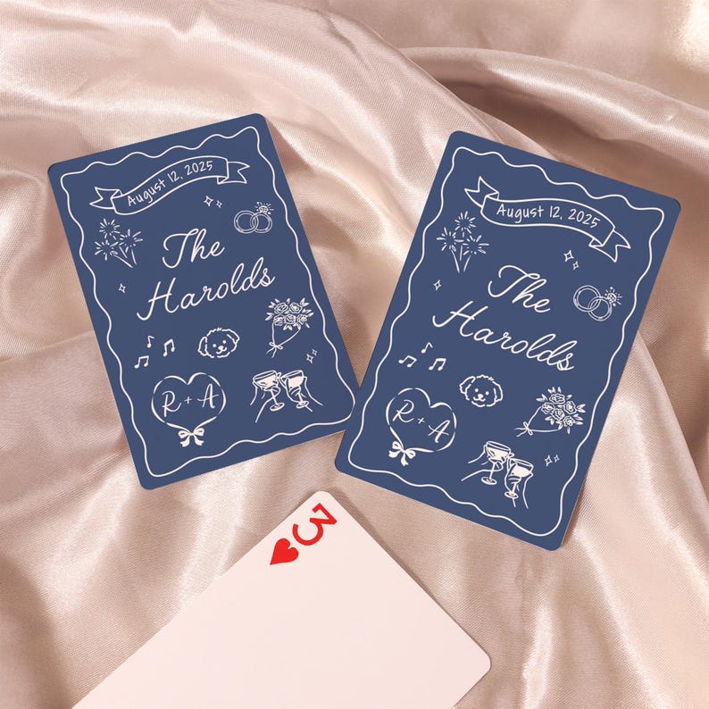 Custom Blank Playing Cards: the Perfect Wedding Guest Book Alternative ...