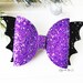 Vampire Bow Clip Vampire Birthday Glitter Leather Bow Alligator Clip ...