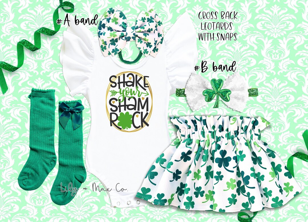 St.patrick's Day Shamrock Girl Outfit, St.patrick's Baby Girl Skirt ...