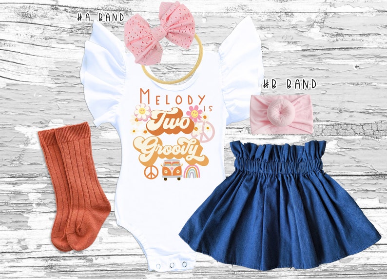 Two Groovy Birthday Girls Outfit Two Groovy Girls Birthday - Etsy