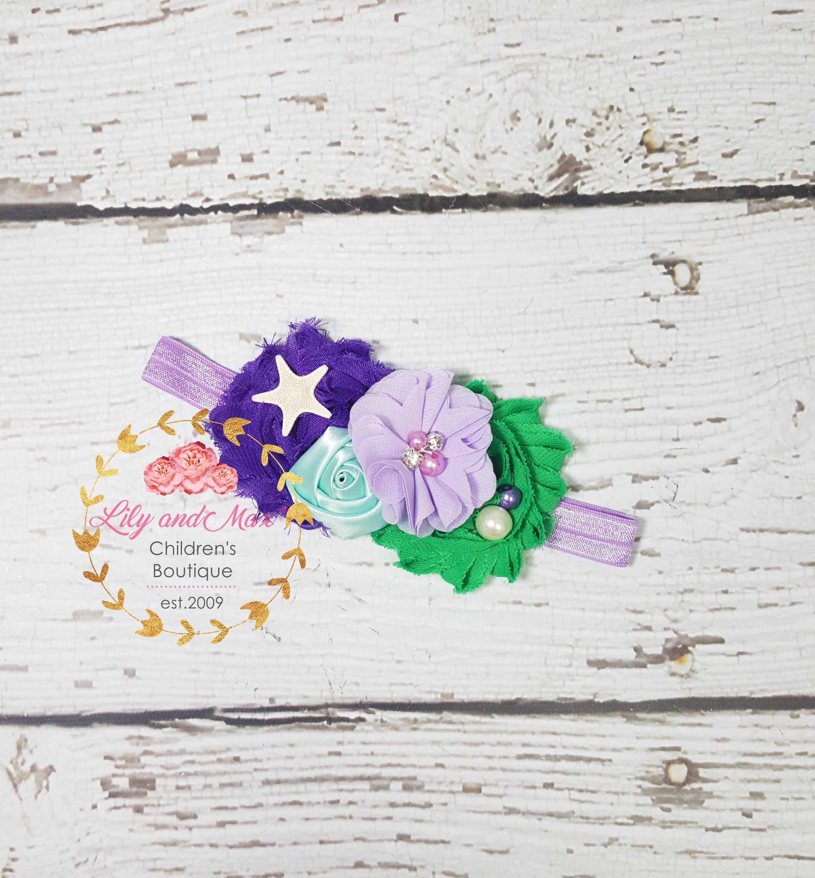 Under the Sea Headband Mermaid Sea Shell Flower Elastic - Etsy