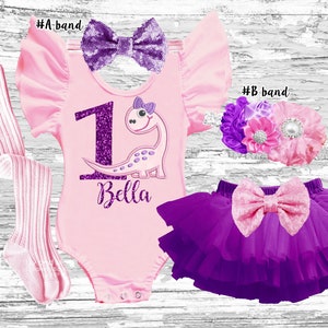 Dinosaur Girl Outfit, Dinosaur Girl Tutu Set, Dinosaur Birthday, 1st ...