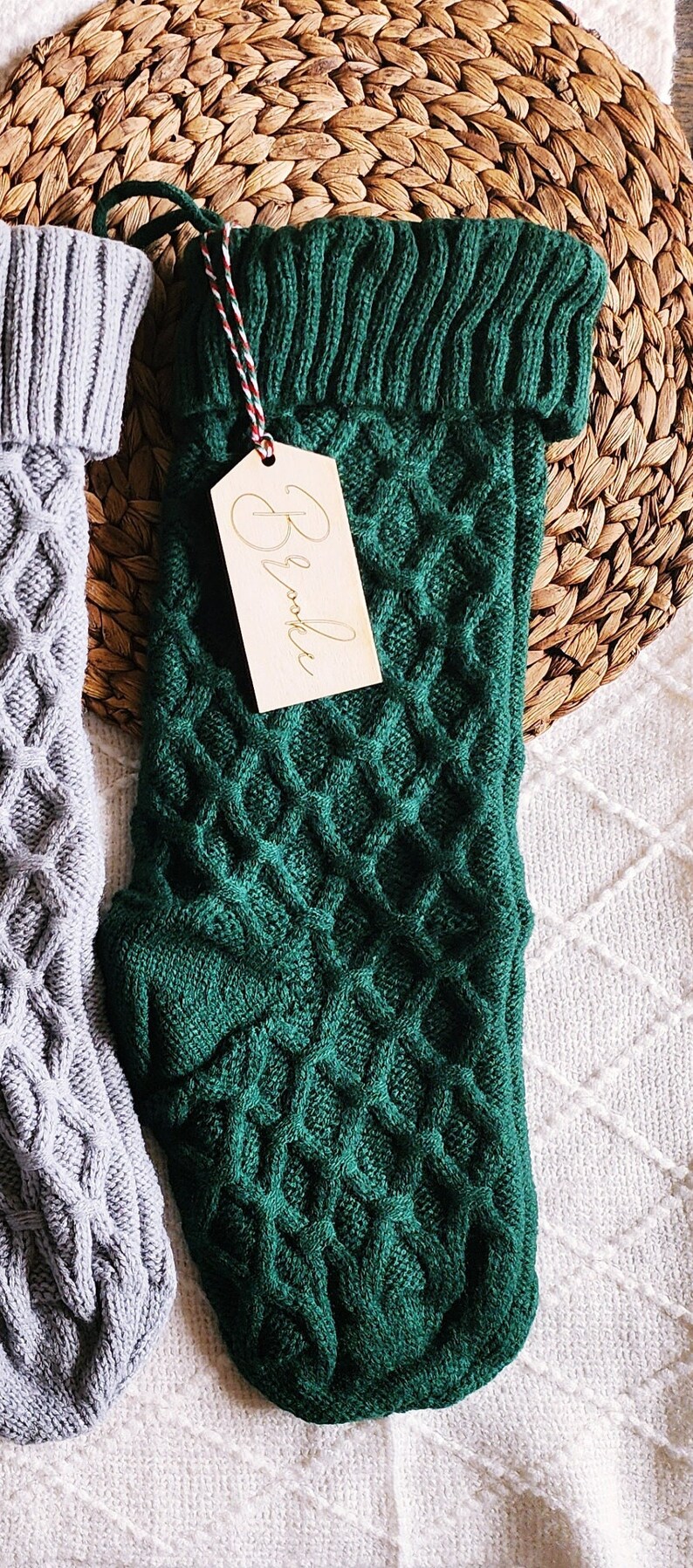 Personalized Christmas Stockings Farmhouse Knit Stockings Knit - Etsy