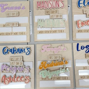 First Day of School Sign Personalized Interchangeable Velcro - Etsy