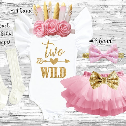 2nd Birthday Girl Outfit BOHO Two Wild Birthday Girl TUTU - Etsy