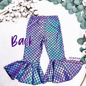 Mermaid Sequin Bell Pants, Mermaid Baby Pants Mermaid Scale Sequin ...