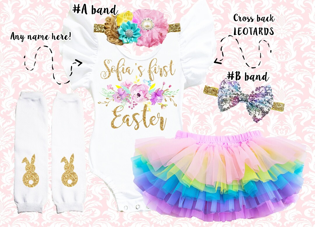 1st Easter Girls Outfit, First Easter Girls Bunny Tutu Bloomer Outfit ...