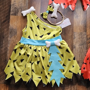 Prehistoric Cave Girl Costume Dress With Headband Caveman Costume - Etsy