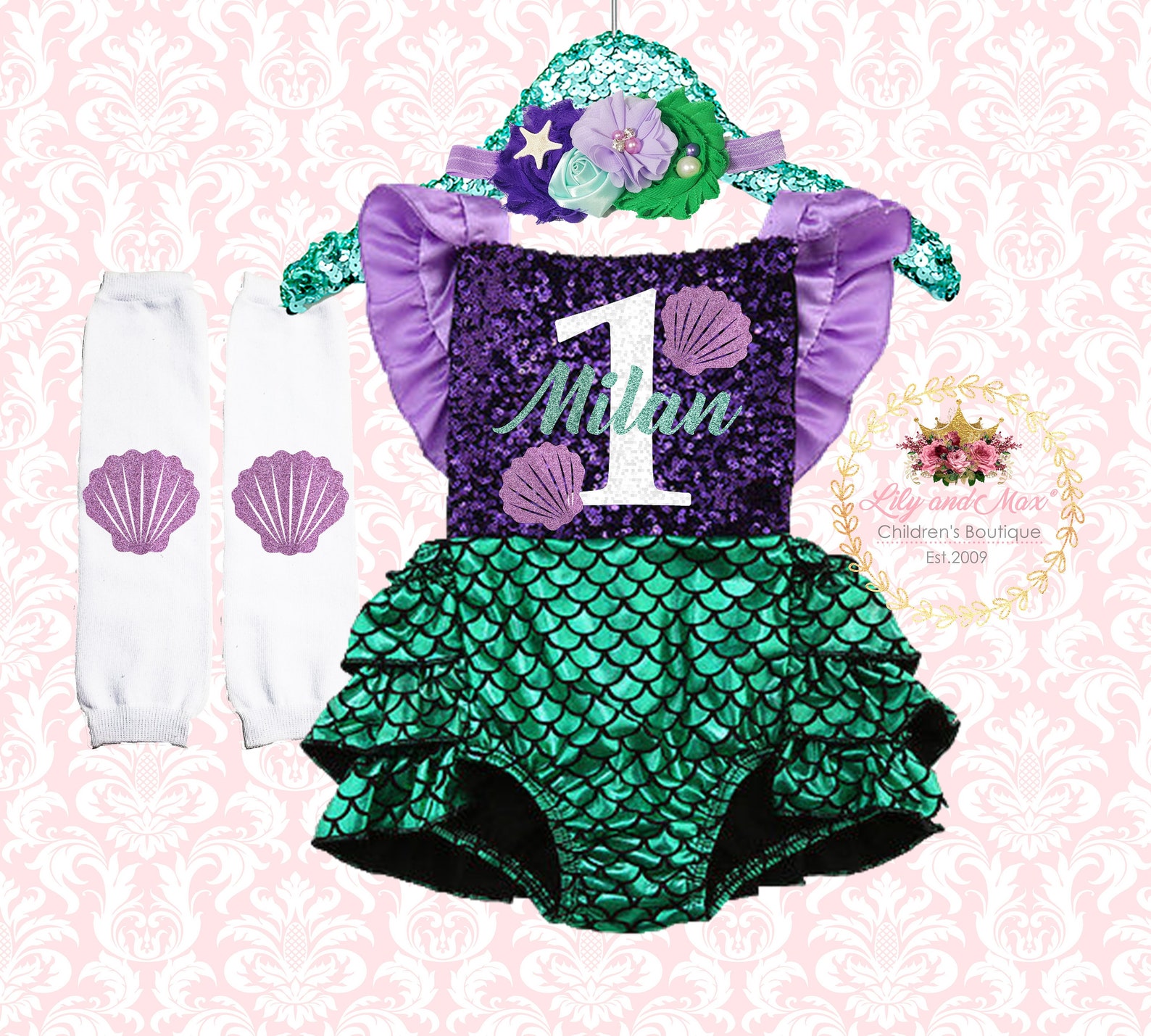 Mermaid Birthday Outfit Mermaid Headband Mermaid Birthday - Etsy